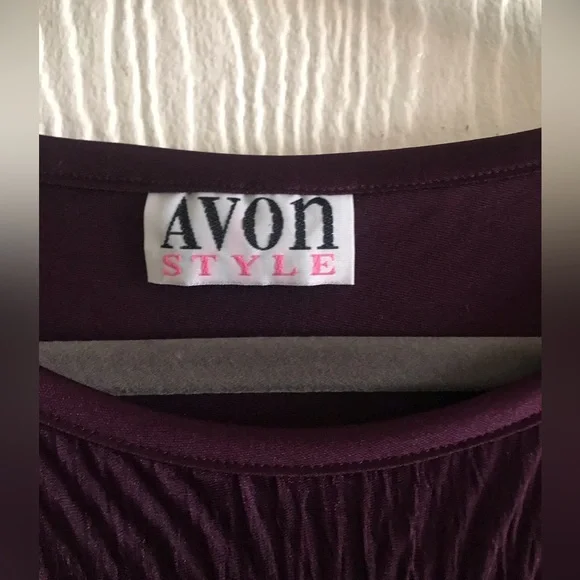 Avon | Tops | Dark Purple Tunic | Poshmark